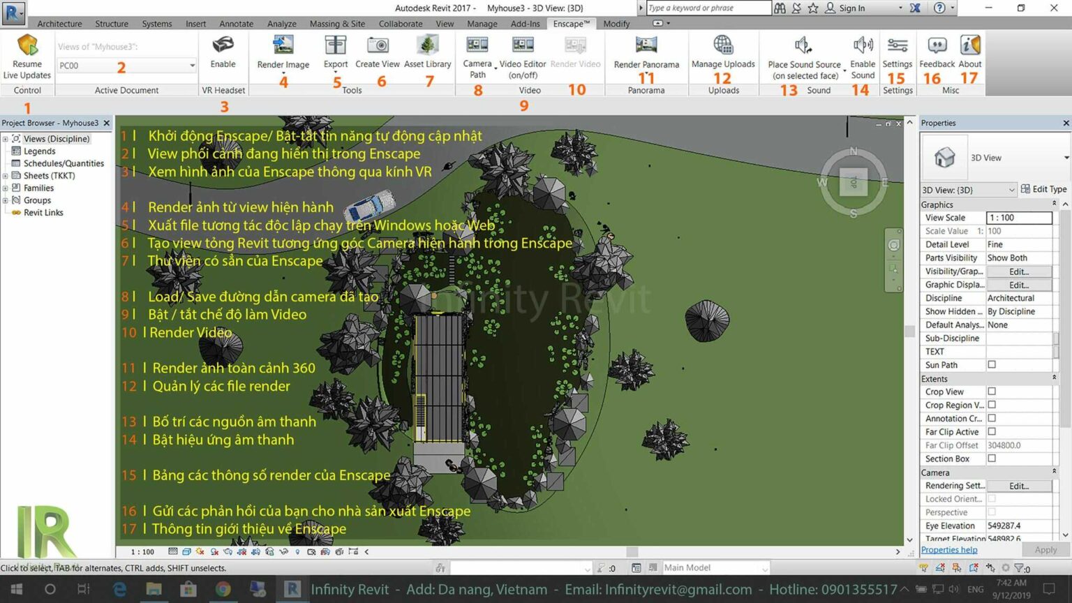 Hướng dẫn tự học Enscape cho Revit - Infinity Revit