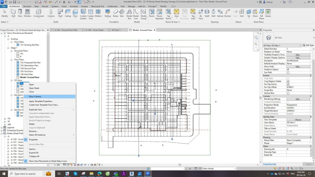 Tìm Camera của View 3D Trên Plan View - Infinity Revit