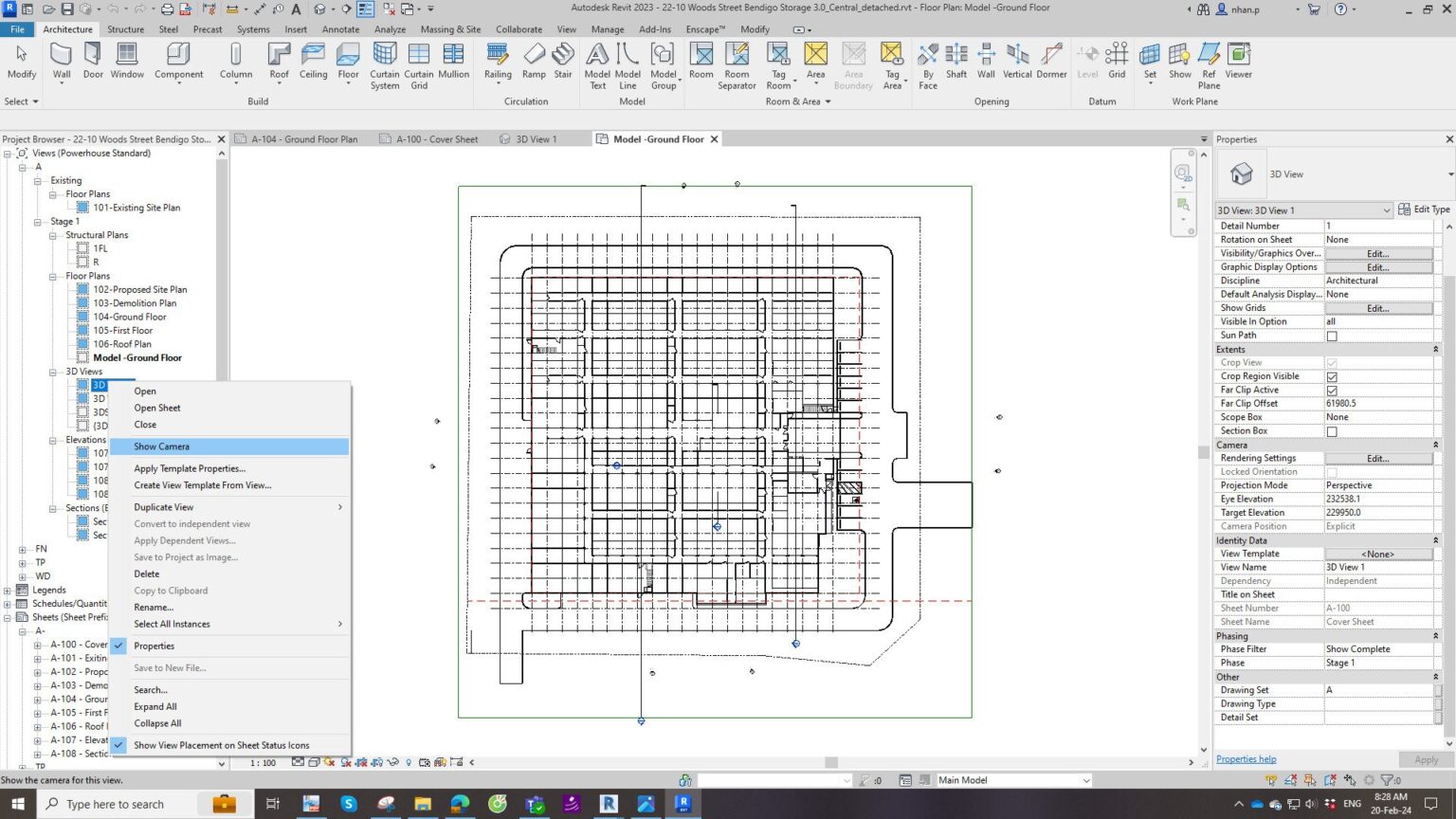 Tìm Camera của View 3D Trên Plan View - Infinity Revit