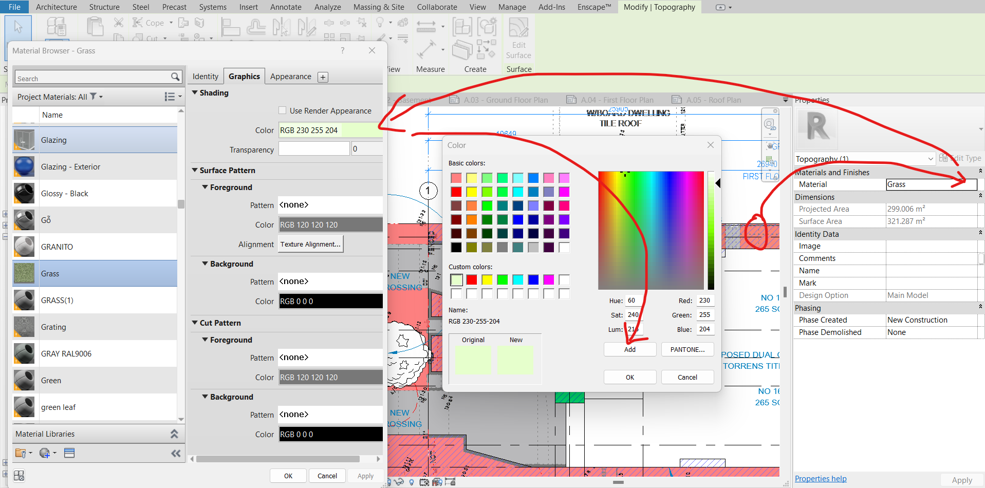 Lấy Nhanh Mã Màu Trong Revit - Infinity Revit